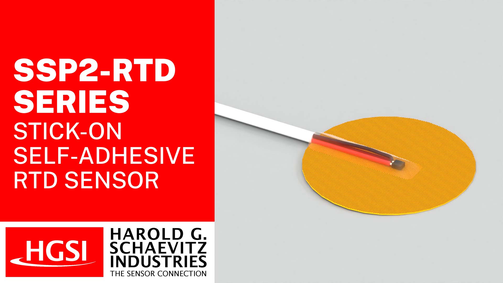 SSP2-RTD Surface Mount Stick On RTD Sensor - PT100 3-Wire